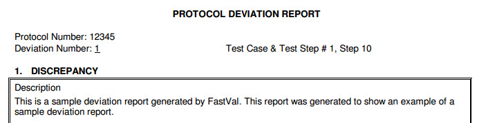 Standard Deviation Report